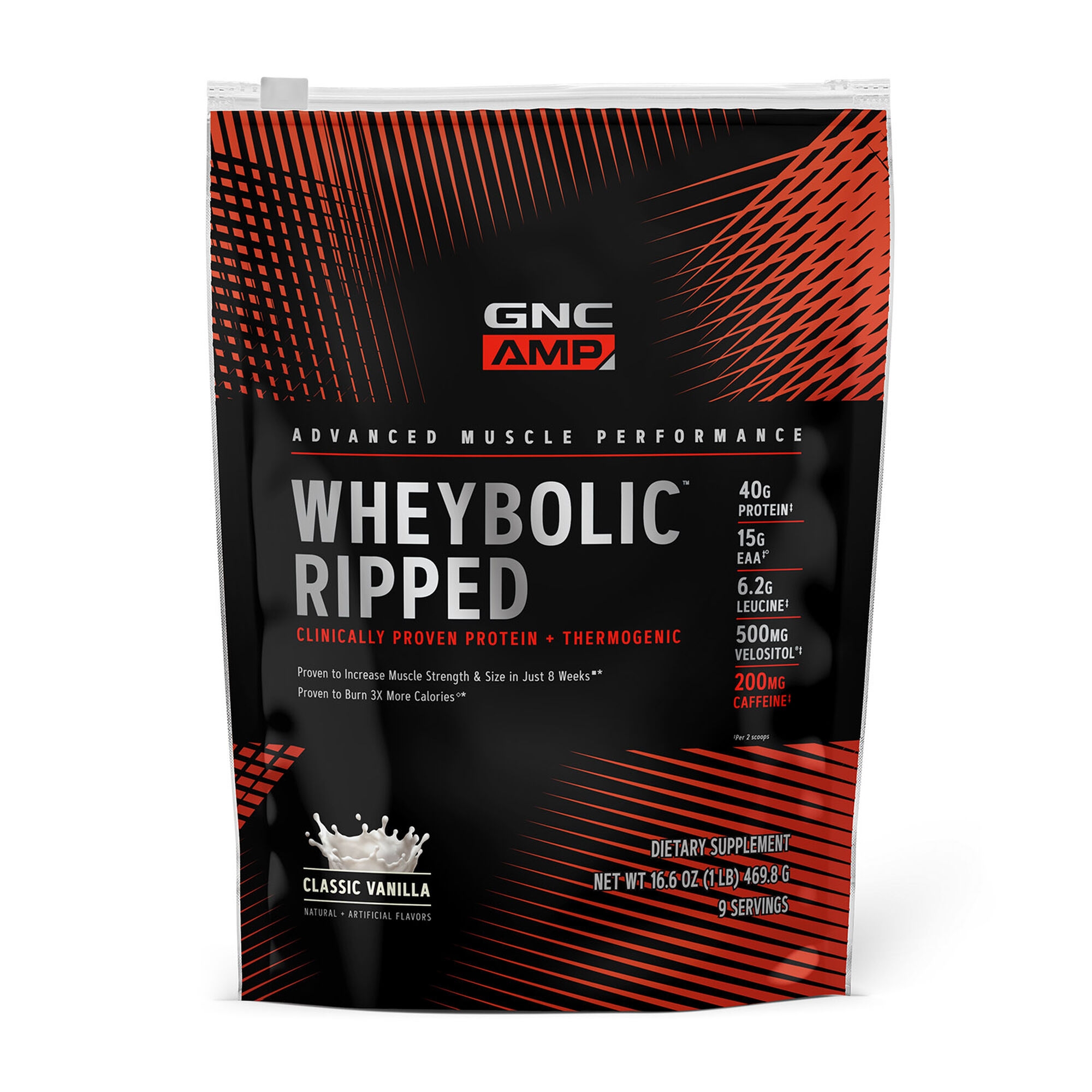 GNC AMP Wheybolic™ Ripped, Proteina din Zer, cu Aroma de Vanilie, 469.8 ...