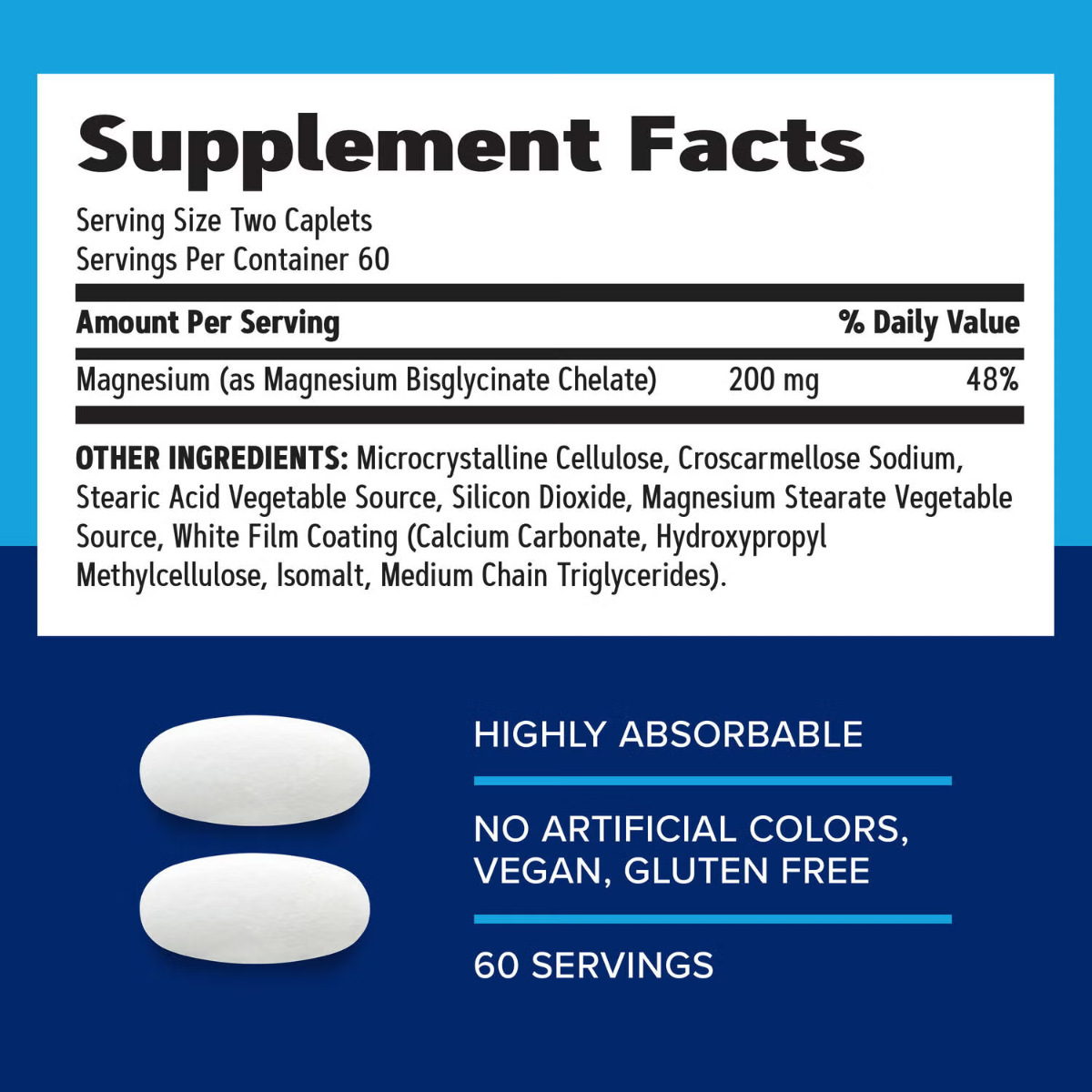 GNC Magnesium Glycinate 200 mg, bisglicinat de magneziu pentru ...