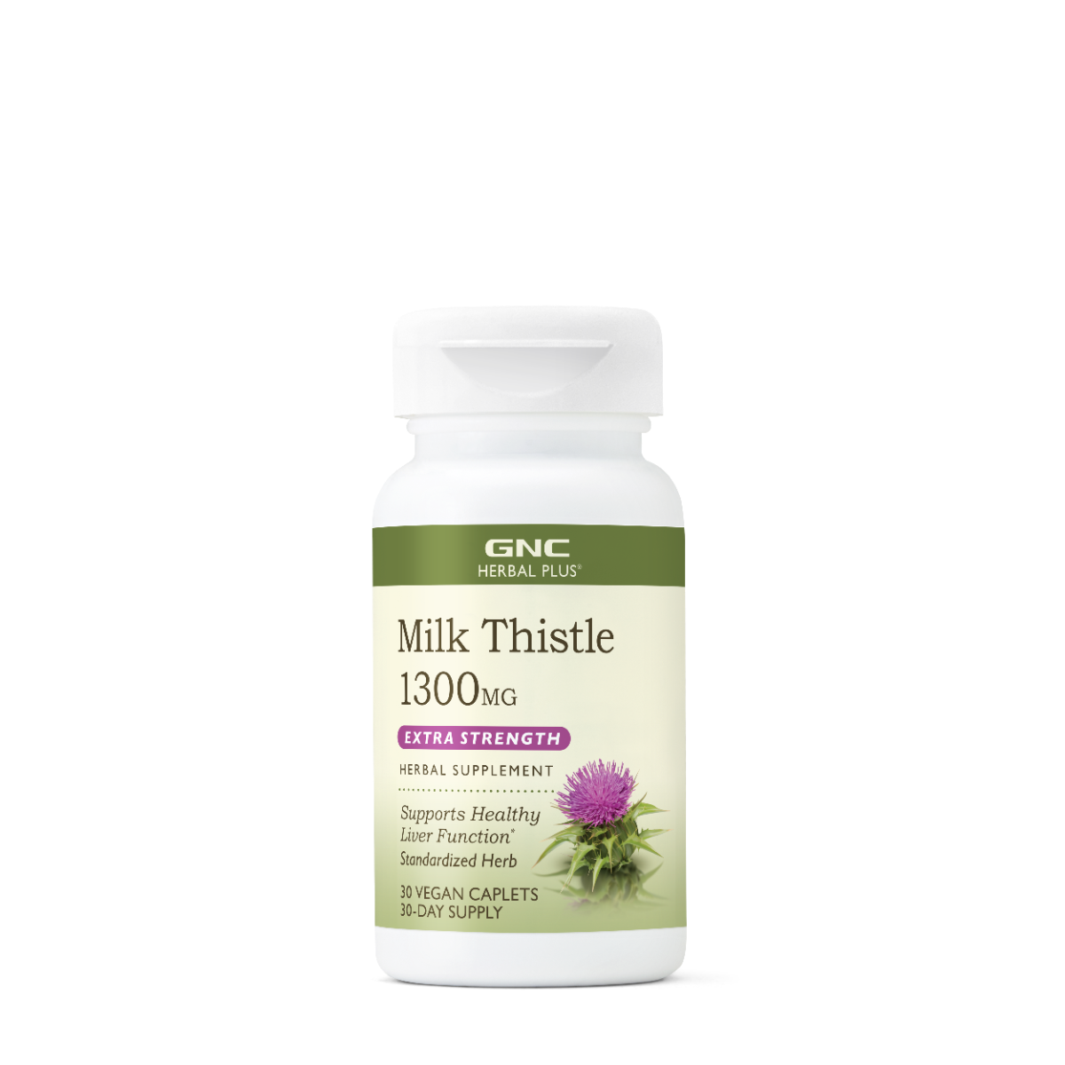 GNC Herbal Plus® Milk Thistle 1300 mg, standardized extract of ...
