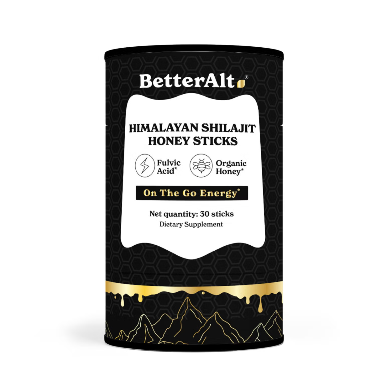 BETTER ALT® Himalayan Shilajit Honey Sticks, Pliculete de Shilajit din ...