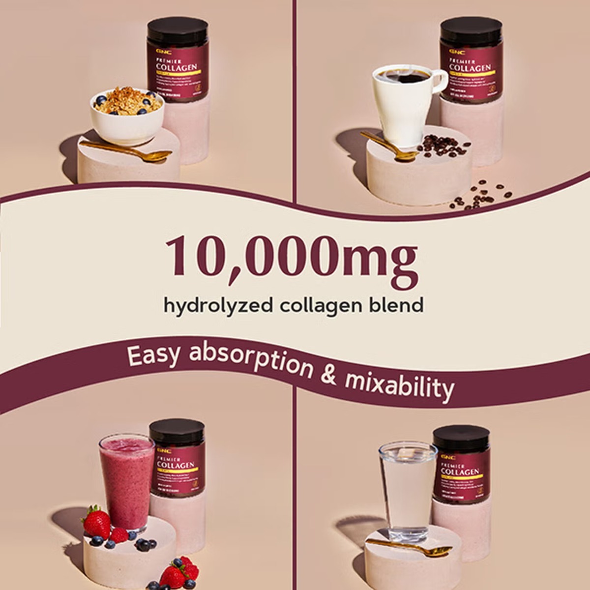 GNC Premier Collagen Powder, Formula Premium de Peptide de Colagen ...