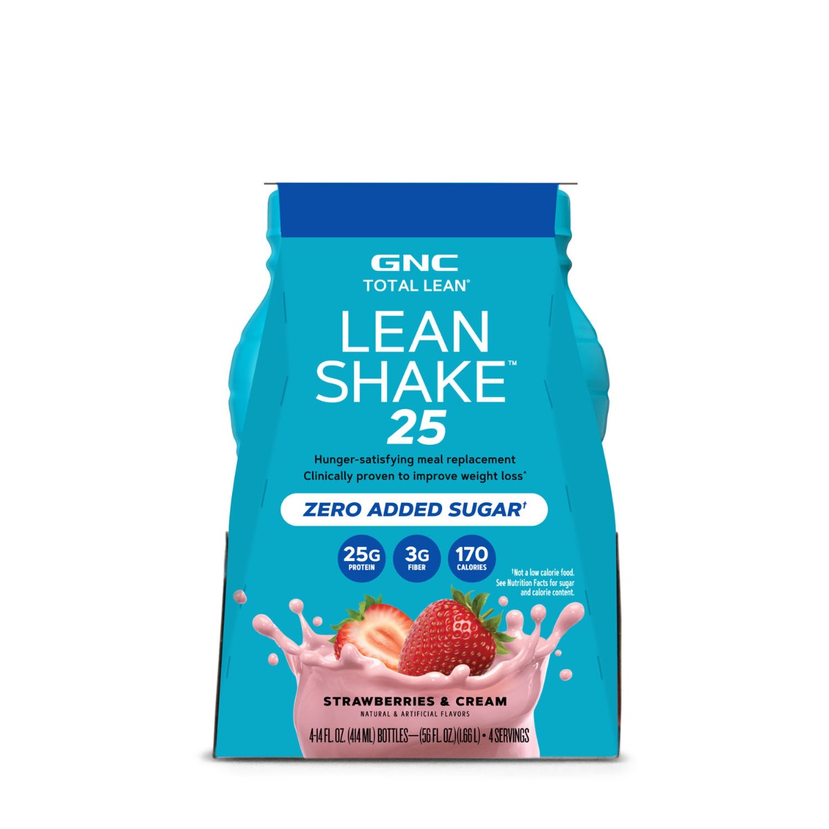 GNC Total Lean® Lean Shake™ 25 cu Aroma de Capsuni si Frisca, 414 ml ...