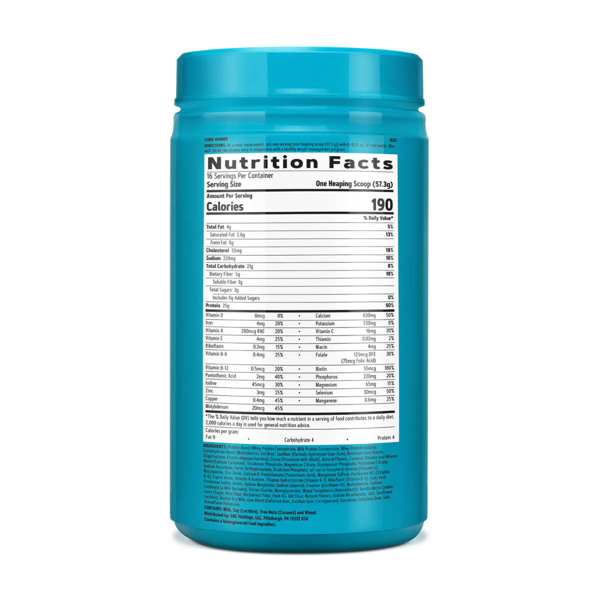 GNC Total Lean® Lean Shake™ 25, Shake Proteic cu Aroma de Cocos si ...