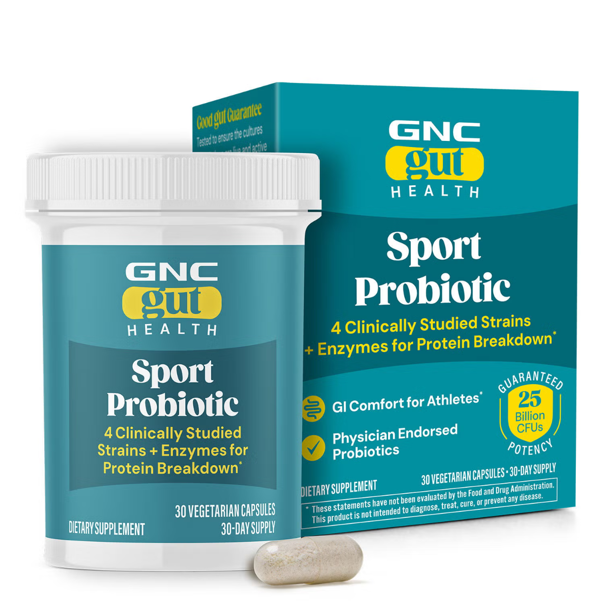 GNC Gut Health Probiotic Sport, Probiotic Sport LAB4® Clinically ...
