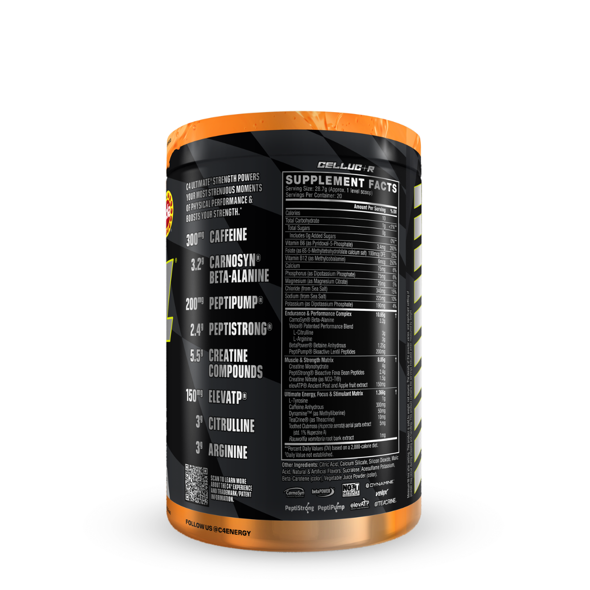 Cellucor C4 Ultimate Strength Pre- Workout Orange Popsicle , Pre ...