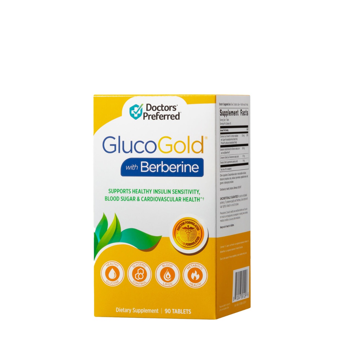 Doctor's Preferred® GlucoGold® with Berberine, Advanced Formula for ...