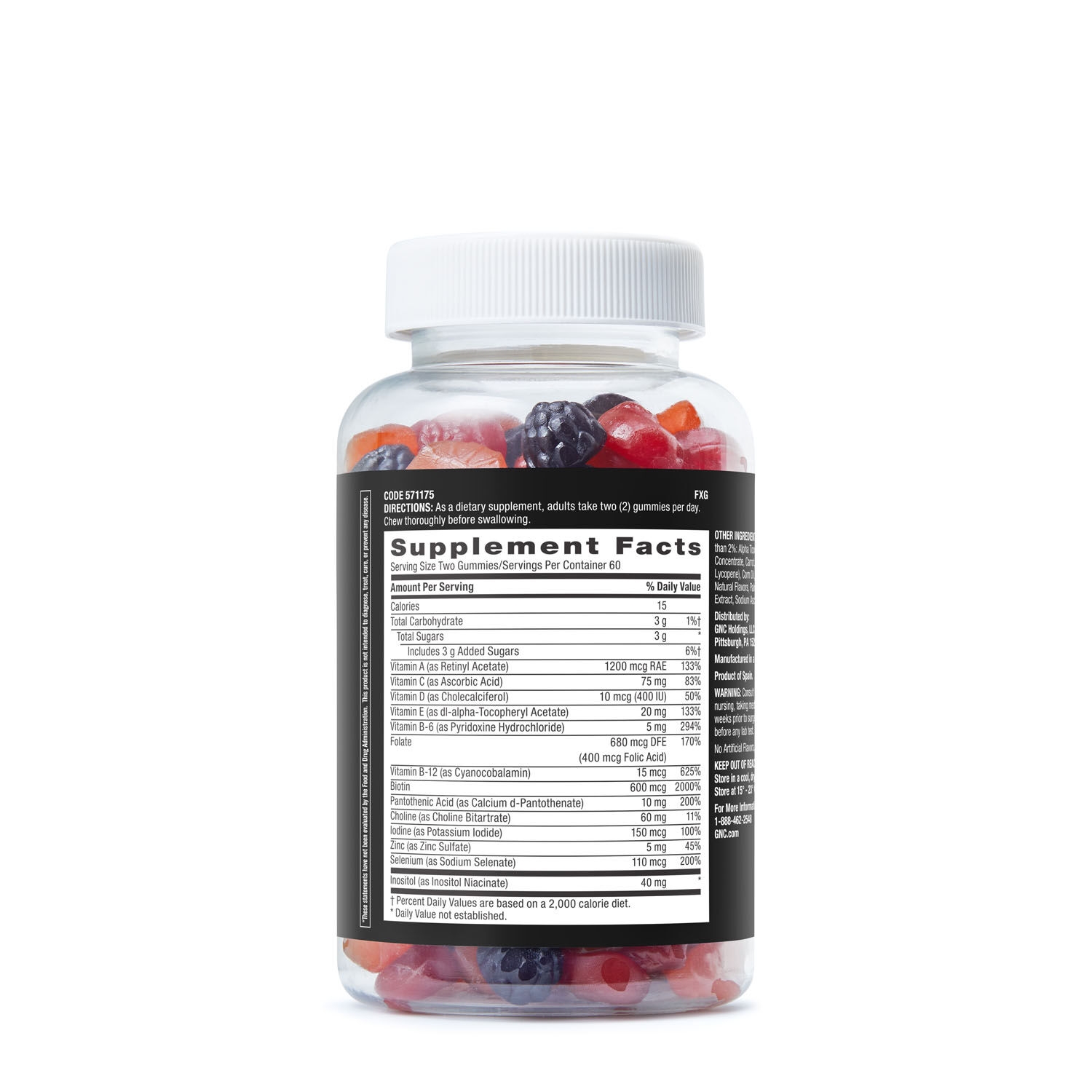 GNC Mega Men® Essentials Gummy Multivitamin 50 Plus, Jeleuri cu ...