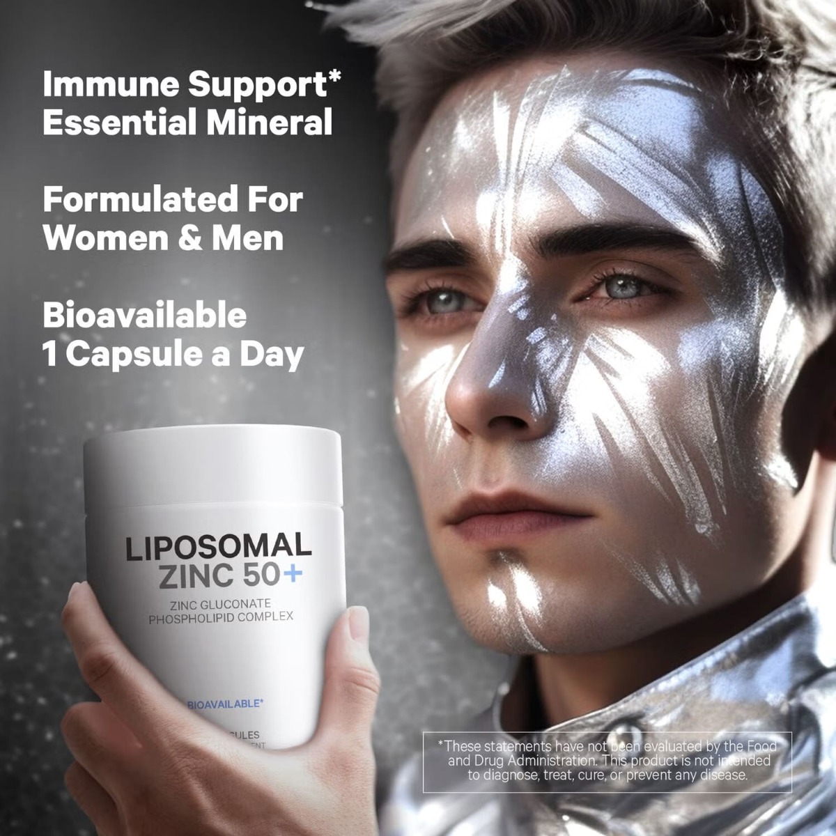 Codeage Liposomal Zinc 50+, Zinc Lipozomal 50+ Complex de Fosfolipide ...