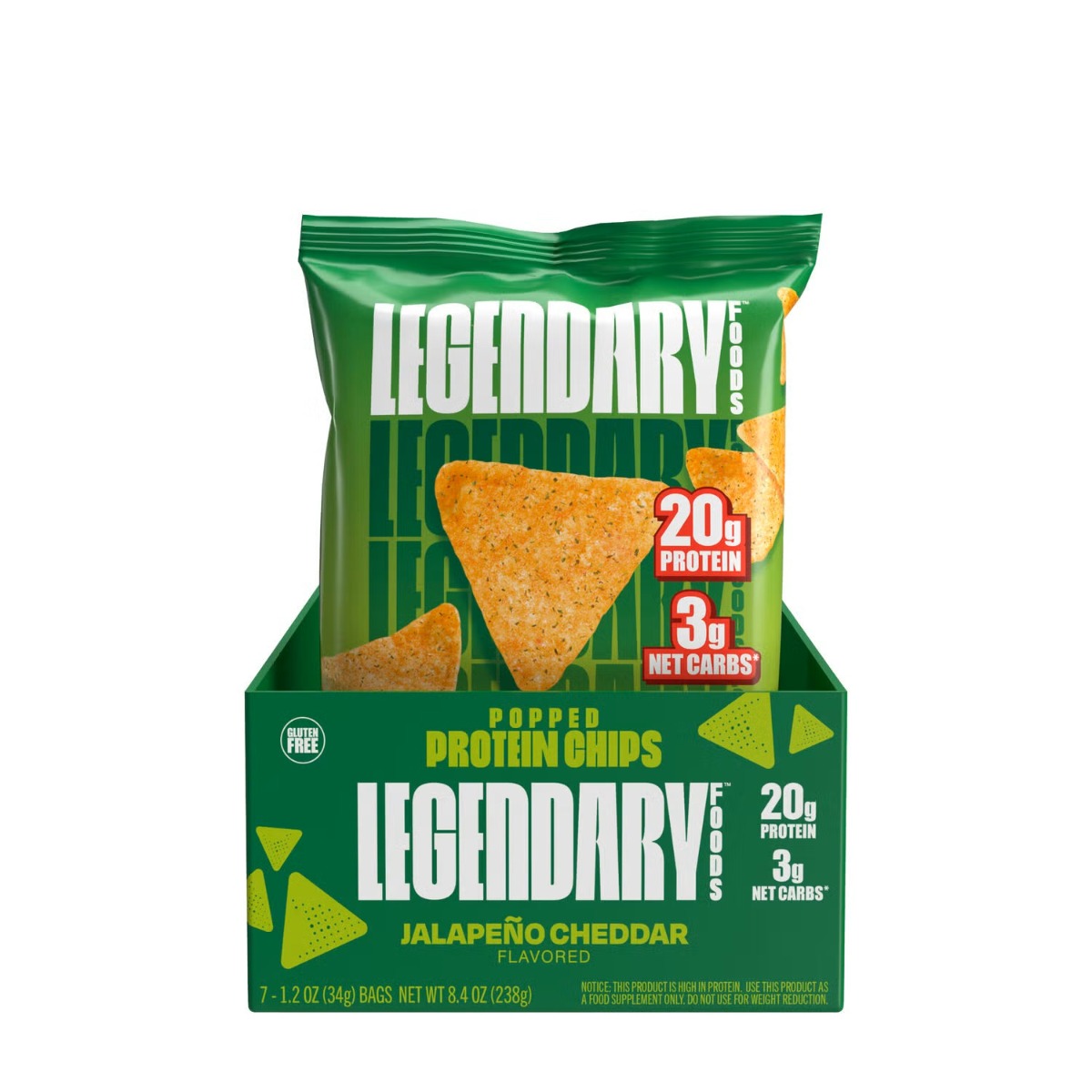 Legendary Foods™ Popped Protein Chips Jalapeno Cheddar, Chipsuri ...