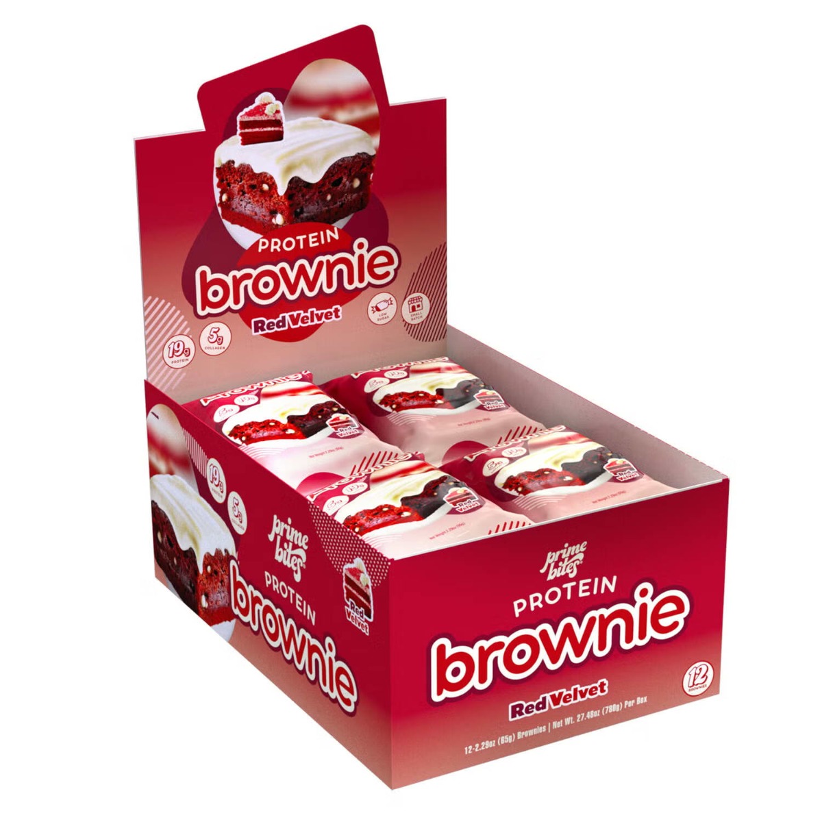 Alpha Prime® protein brownie, red velvet, prajitura proteica cu aroma ...