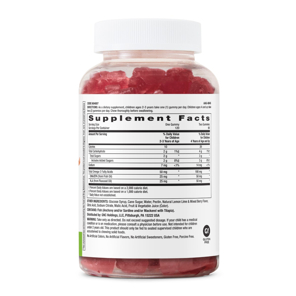 GNC Milestones® Kids Gummy Omega+DHA For Kids 2-12, jeleuri cu Omega ...