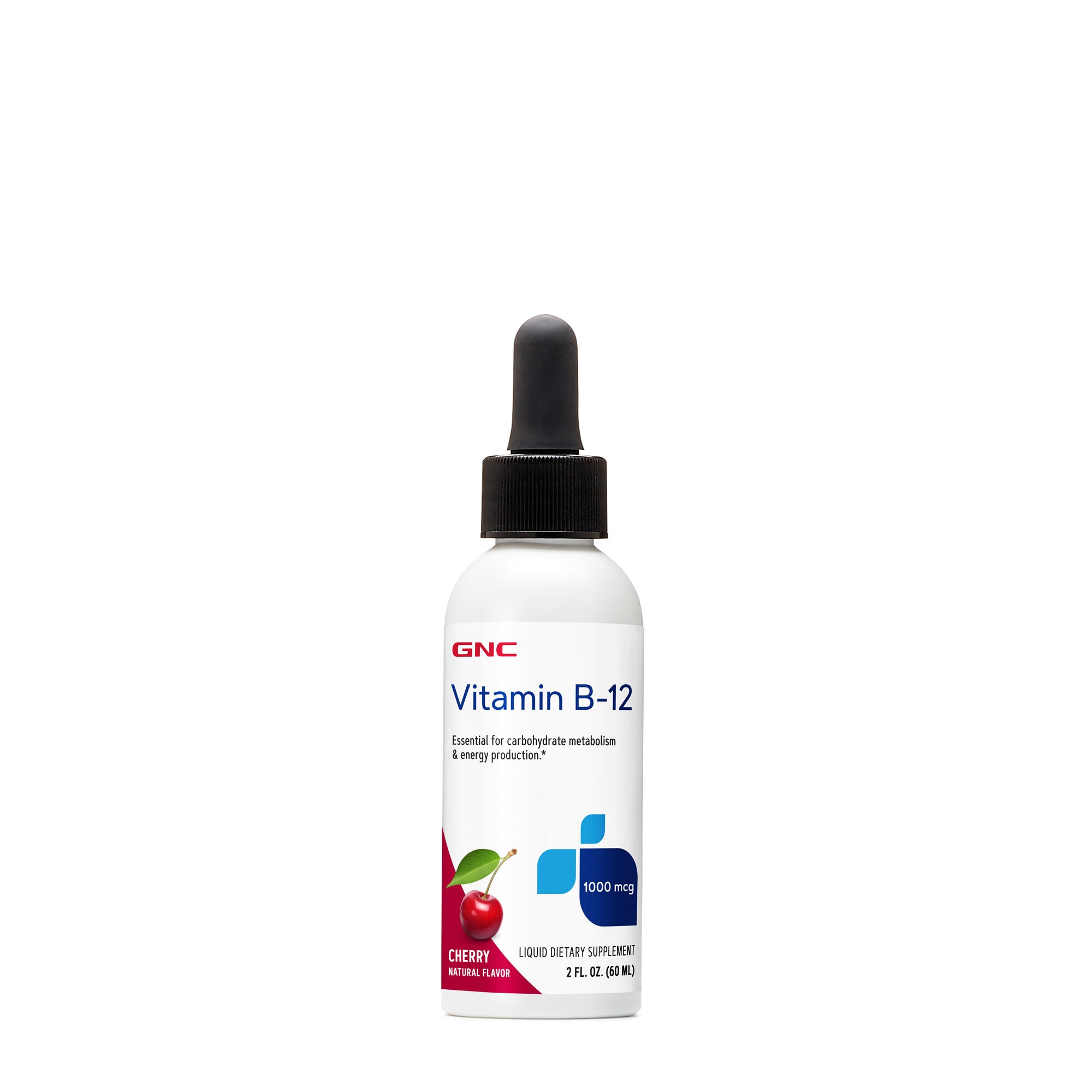 GNC Vitamina B-12 Lichida, cu Aroma Naturala de Cirese, 60 ml - GNC Romania - GNC Live Well RO