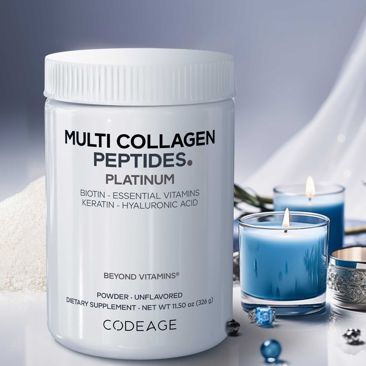 CodeAge Platinum Multi Collagen Peptides, Peptide de Colagen cu Biotina ...