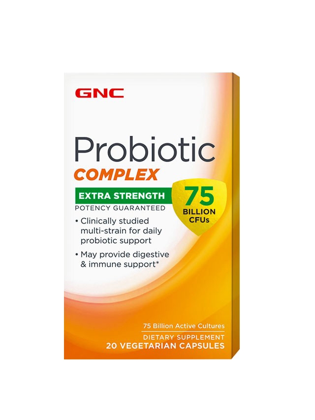 GNC Probiotic Complex Extra Strength 75 Billion CFUs, Probiotic LAB4 ...