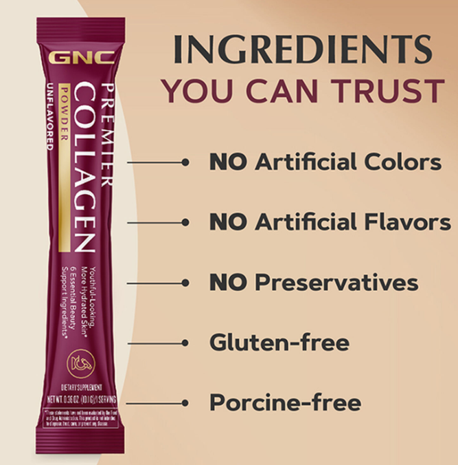 GNC Premier Collagen Powder, Formula Premium de Peptide de Colagen ...